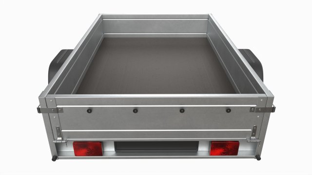 Single axle car trailer with jockey wheel 3D Model in Trailers 3DExport