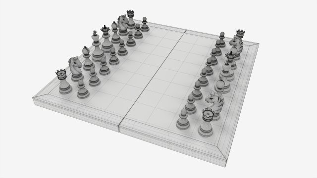 Chessboard game pieces 3D Model in Board Games 3DExport