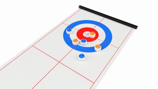 Curling and Shuffle Board Table Game Modèle 3D in Jouets 3DExport