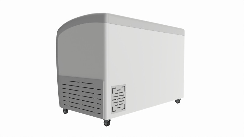 Ice cream freezer with curved glass doors 3D Model in Tools 3DExport