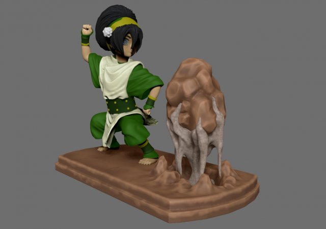 toph the earth bender 3D Print Model in Woman 3DExport