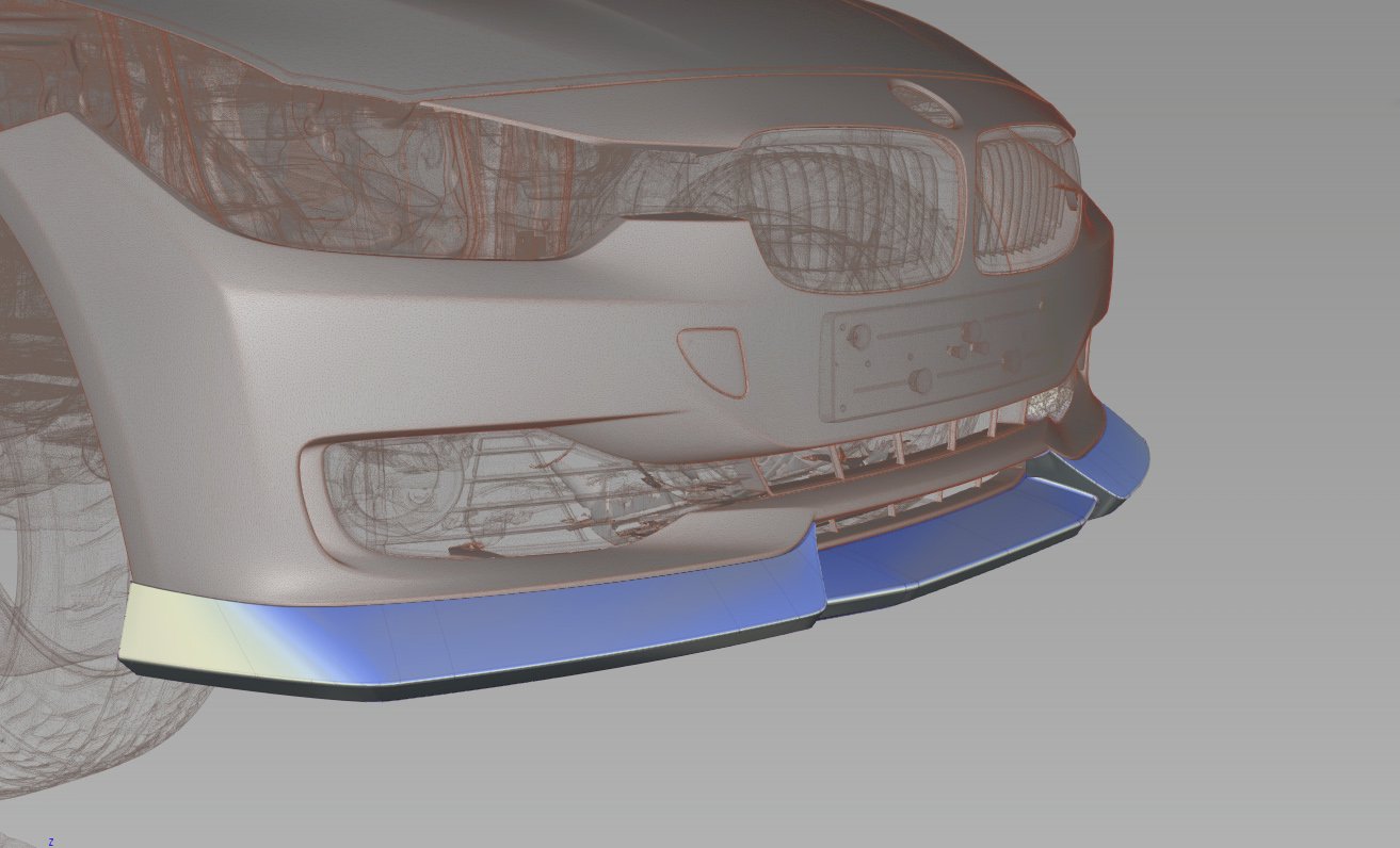 F30 front lip 3D Models in Parts of auto 3DExport