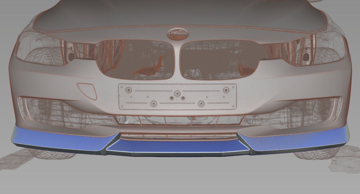 F30 front lip 3D Models in Parts of auto 3DExport