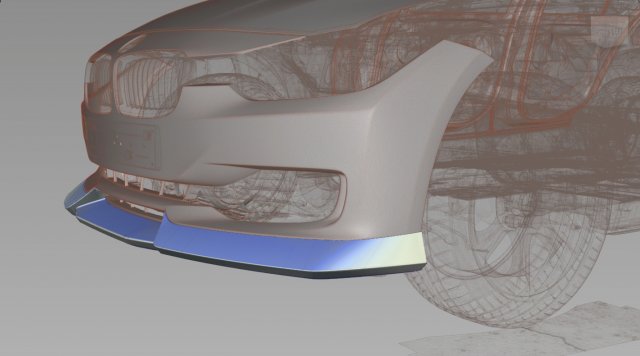 F30 front lip 3D Model in Parts of auto 3DExport