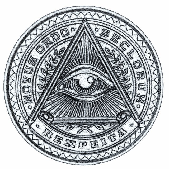 Illuminati Coin 3D Print Model in Coins and Badges 3DExport