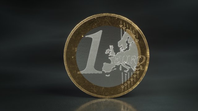 realistic 1 euro - low poly 3D Model in Other 3DExport