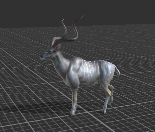 kudu animated rigged 3D Model in Fantasy 3DExport