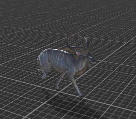 kudu animated rigged 3D Model in Fantasy 3DExport