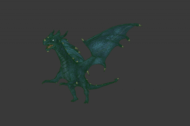 blue dragon 3D Model in Monster 3DExport