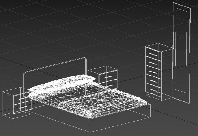 bedroom 3D Model in Bedroom 3DExport