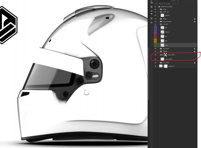 Bell RS7 K rear spoiler 2D PSD template CG Textures in Other 3DExport