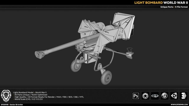 light bombard 3D Model in Heavy Weapon 3DExport