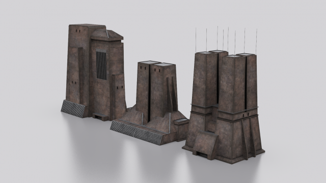 Dune Kitbash 3D Model in Fantasy 3DExport