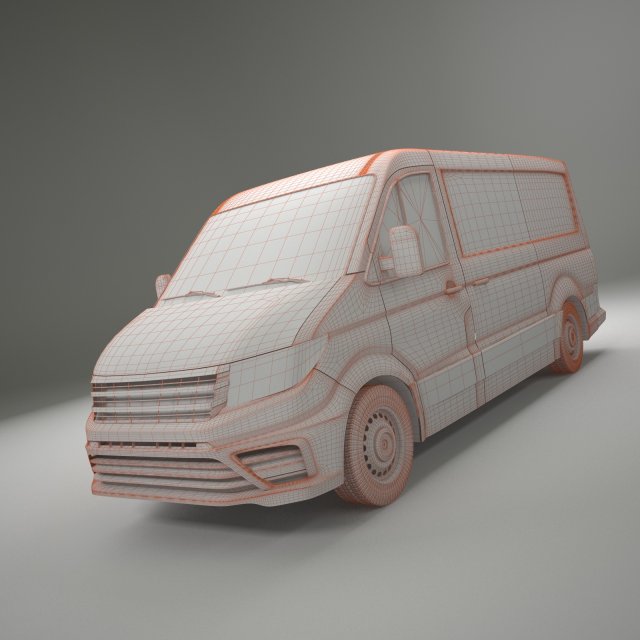 european design panel van crafter low roof 3D Model in Truck 3DExport