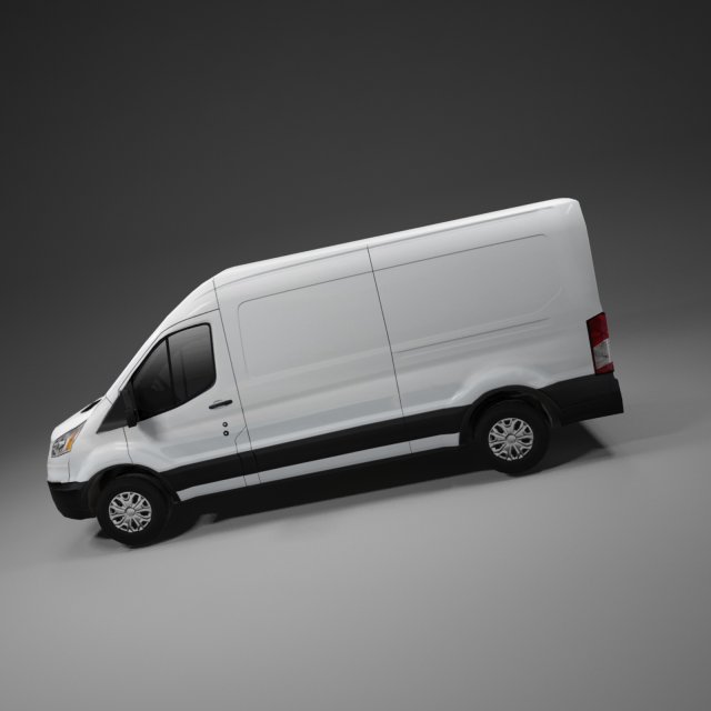 american design panel van low polygon model 3D Model in Truck 3DExport