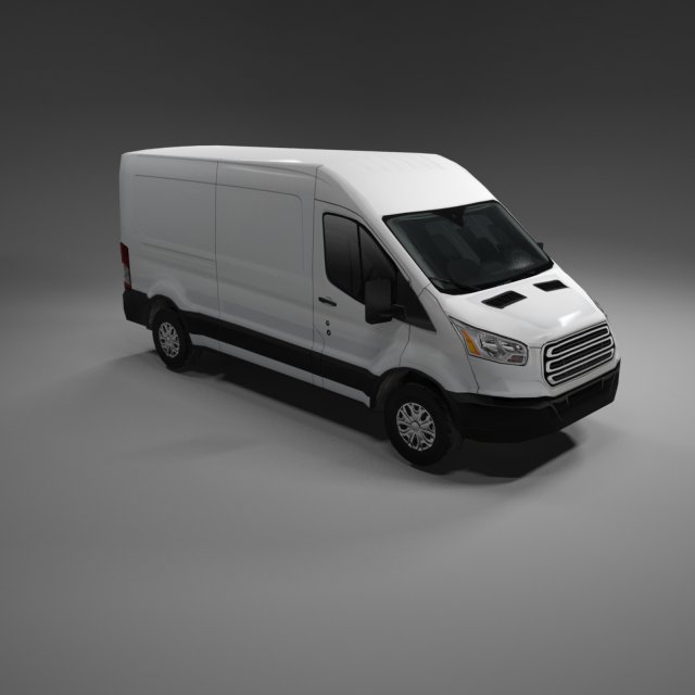 american design panel van low polygon model 3D Model in Truck 3DExport