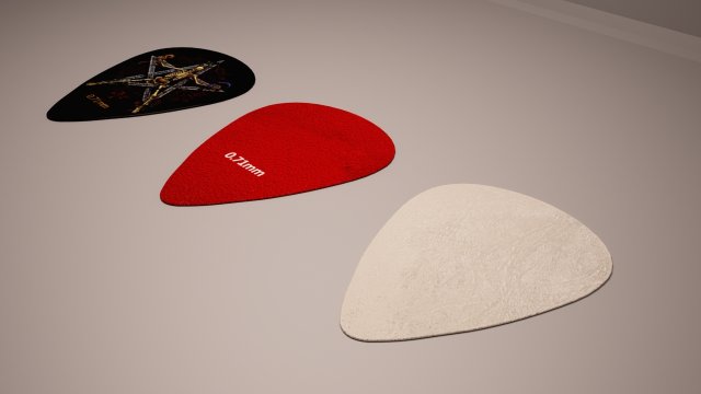 guitar pick 3D Model in Other 3DExport