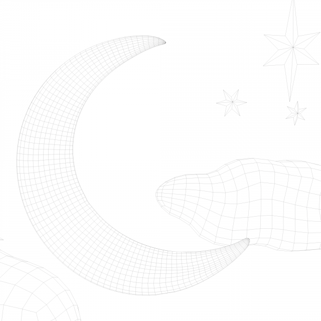 Stylized Moon 3D Model in Other 3DExport