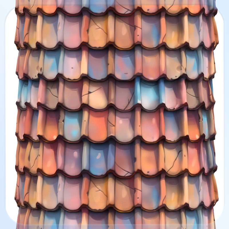 Stylized Roof Seamless Texture CG Textures in Roofing 3DExport
