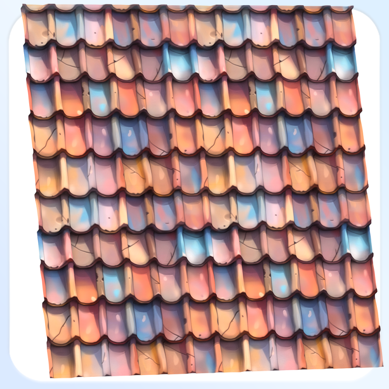 Stylized Roof Seamless Texture CG Textures in Roofing 3DExport