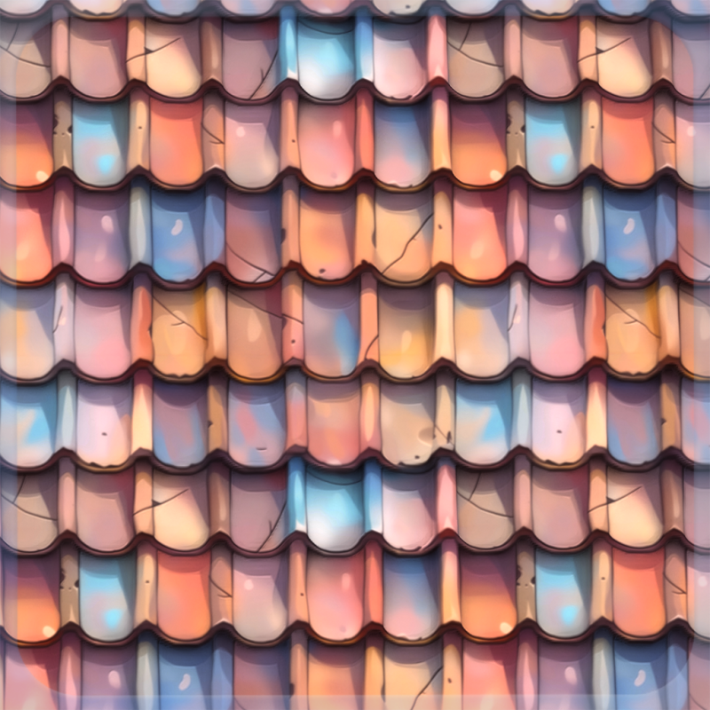 Stylized Roof Seamless Texture CG Textures in Roofing 3DExport