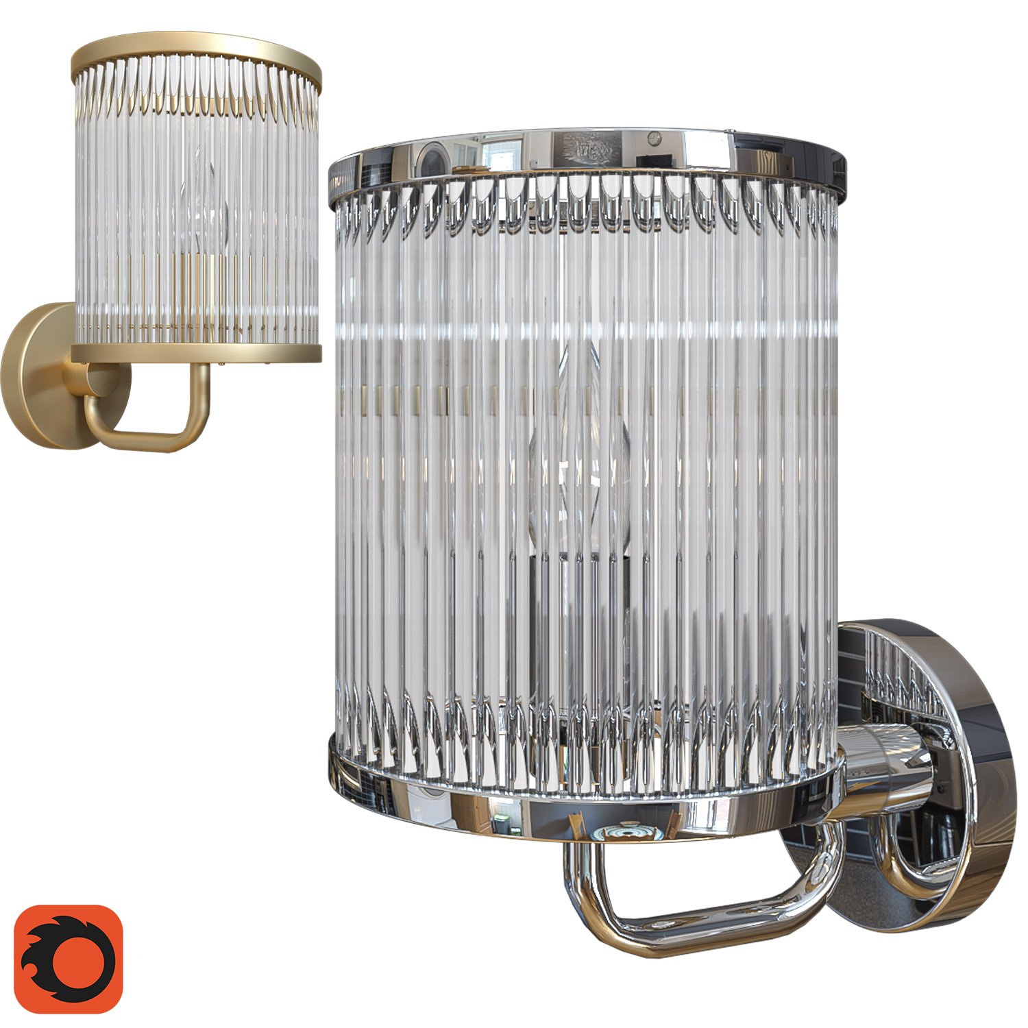 ZUMA LINE SERGIO W0528-01F-V6AC 3D Model in Wall lights 3DExport