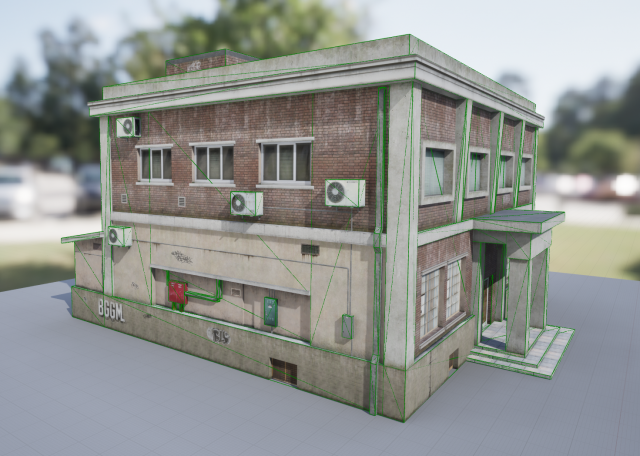 Building industrial City Work Street Low-poly Modelo 3D in Edificios 3DExport