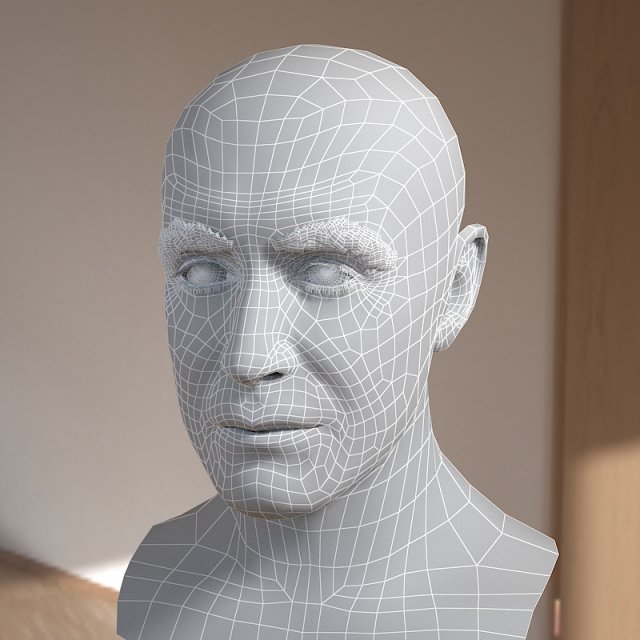 Eighth doctor paul mcgann head 3D Model in Man 3DExport