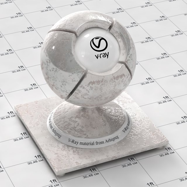 vray material - decorative wall plaster CG Textures in Plaster 3DExport