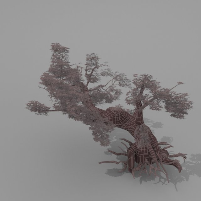red tree 3D Model in Tree 3DExport