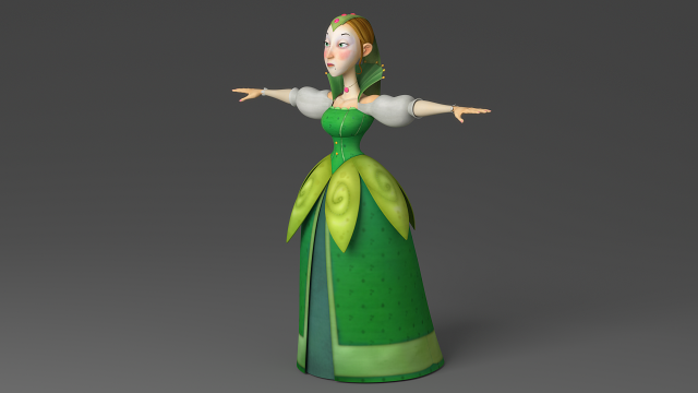 cartoon princess 3D Model in Woman 3DExport