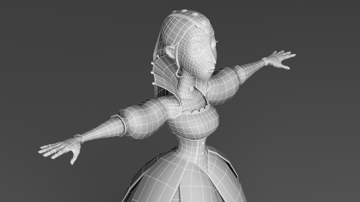 Cartoon princess 3D Model in Woman 3DExport