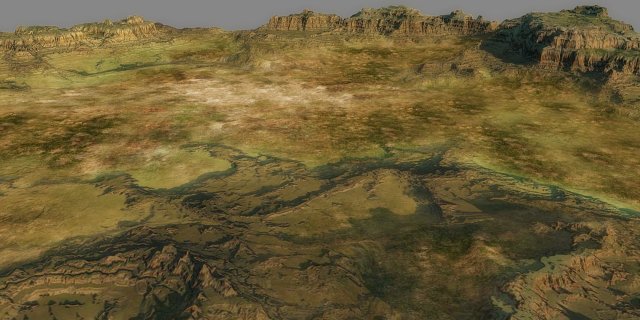 hills terrain 3D Model in Environment 3DExport
