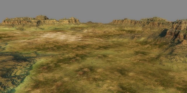 hills terrain 3D Model in Environment 3DExport