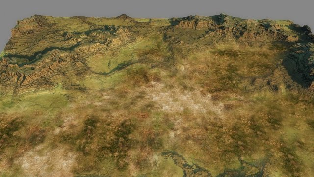 hills terrain 3D Model in Environment 3DExport