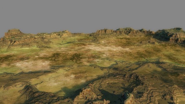 hills terrain 3D Model in Environment 3DExport