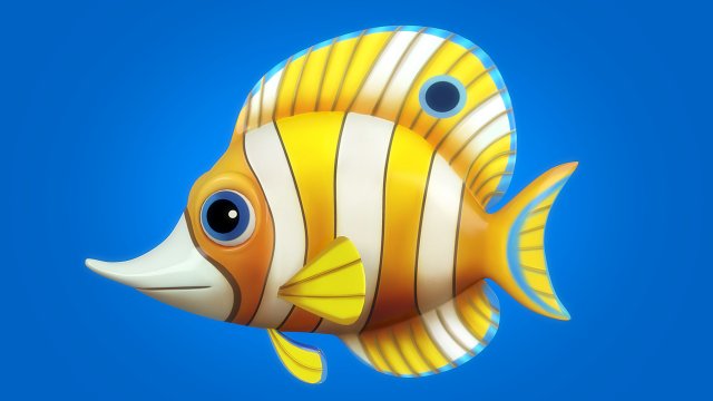 cartoon fish 13 rigged animated 3D Model in Balık 3DExport