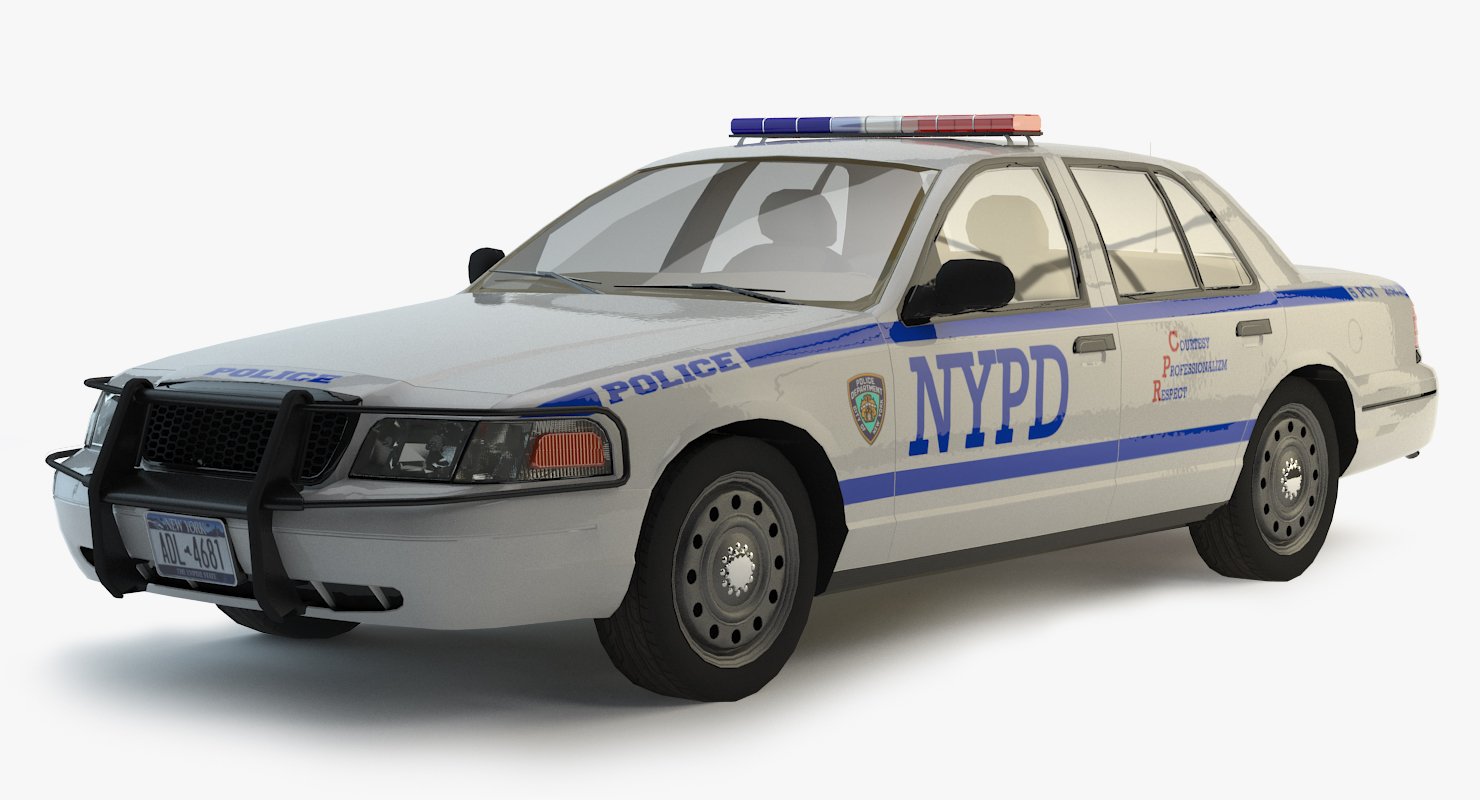 Car Police 3D Model in Sedan 3DExport