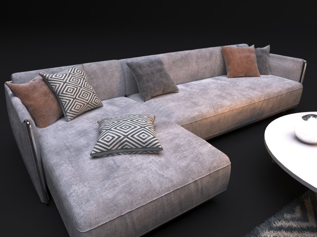 sofa flexform edmond 3D Model in Sofa 3DExport