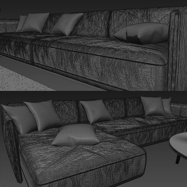 sofa flexform edmond 3D Model in Sofa 3DExport
