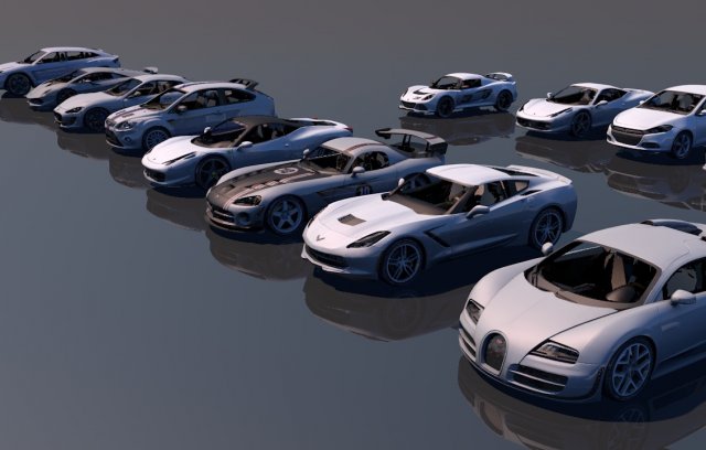 low poly vr game ready pack of sports cars low-poly 3D Model in Racing ...