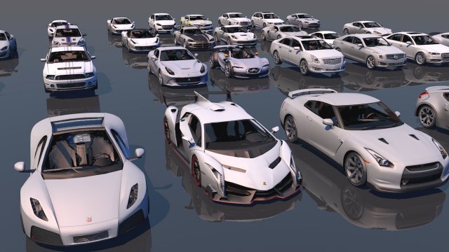 low poly vr game ready pack of sports cars low-poly 3D Model in Racing ...