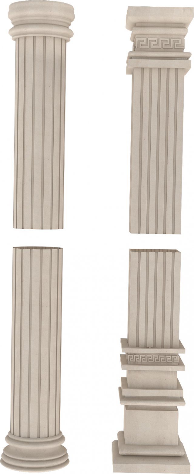 column plaster molding decoration 3D Model in Decoration 3DExport