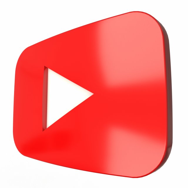 youtube logo 3D Model in Computer 3DExport