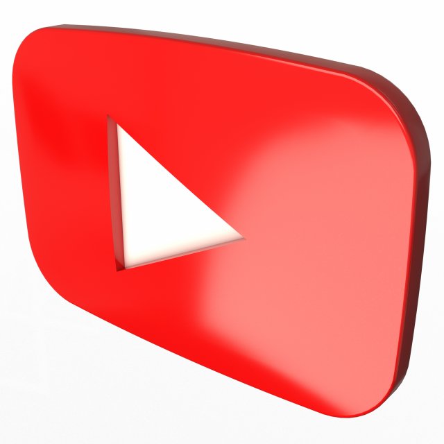 youtube logo 3D Model in Computer 3DExport