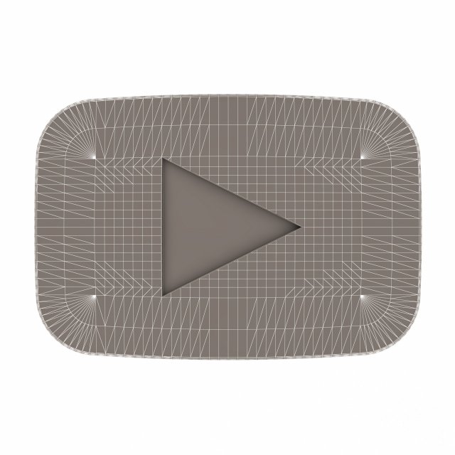 youtube logo 3D Model in Computer 3DExport