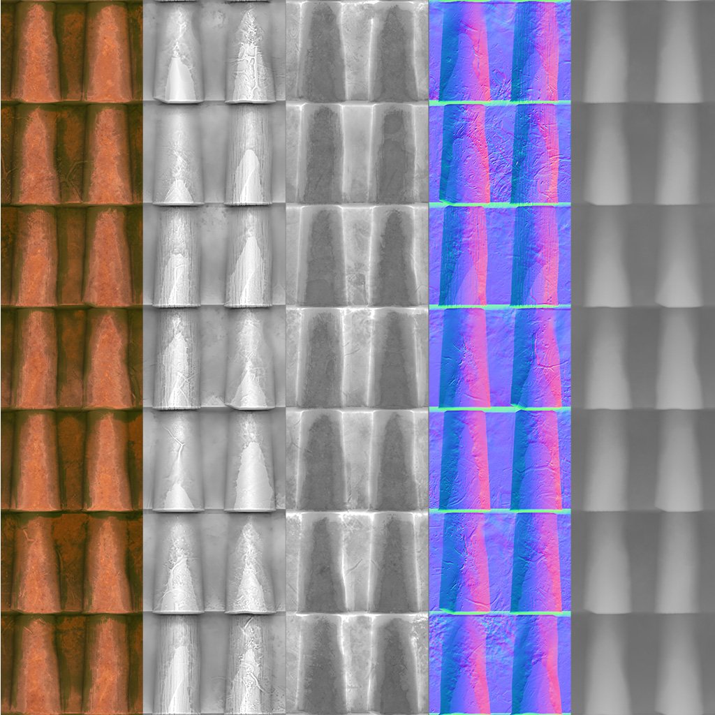 roof tiles texture CG Textures in Roofing 3DExport