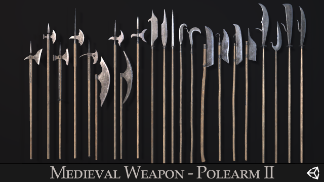 Medieval Weapon - Polearms II 3D Model in Melee 3DExport