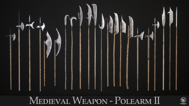 Medieval Weapon - Polearms II 3D Model in Melee 3DExport