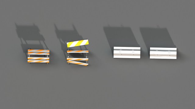 post apocalyptic road blocks 3D Model in Miscellaneous 3DExport